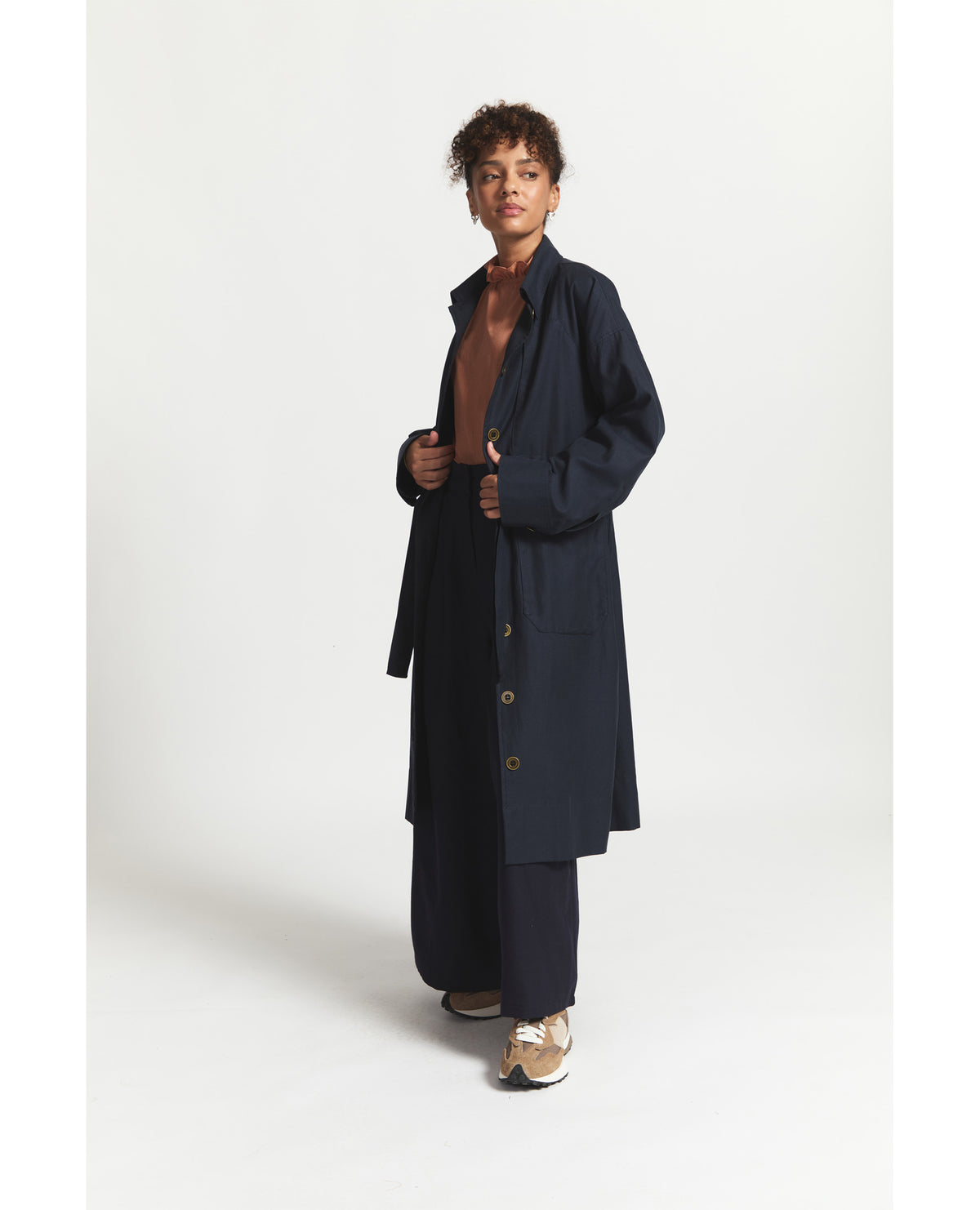 Trench | Relaxed Coat | Navy | Sitting Pretty