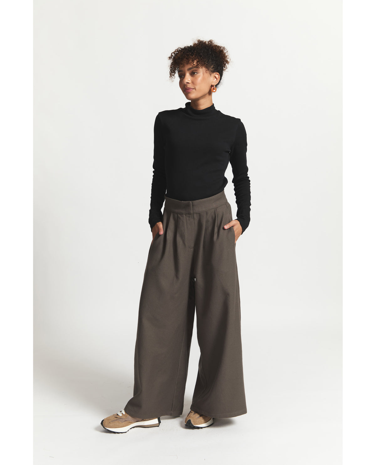 Ninka | Palazzo Pants | Khaki | Sitting Pretty
